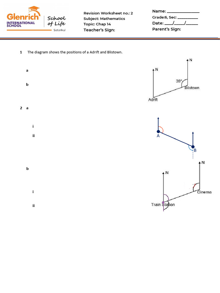 Revision Worksheet 2, Chap-14, Final Term | PDF | Geometric Shapes | Euclid