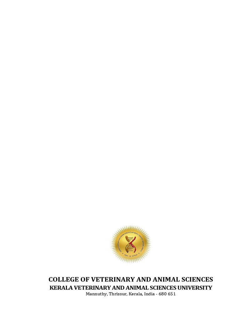 Practical Manual - Veterinary Clinical Practice I - TVCC Mannuthy | PDF | Vaccines | Vagina