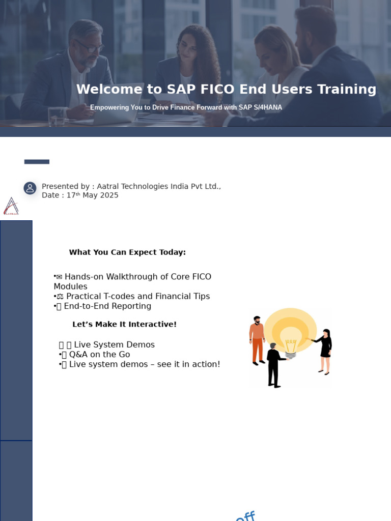 SAP FICO End User Training Overview | PDF | Debits And Credits ...