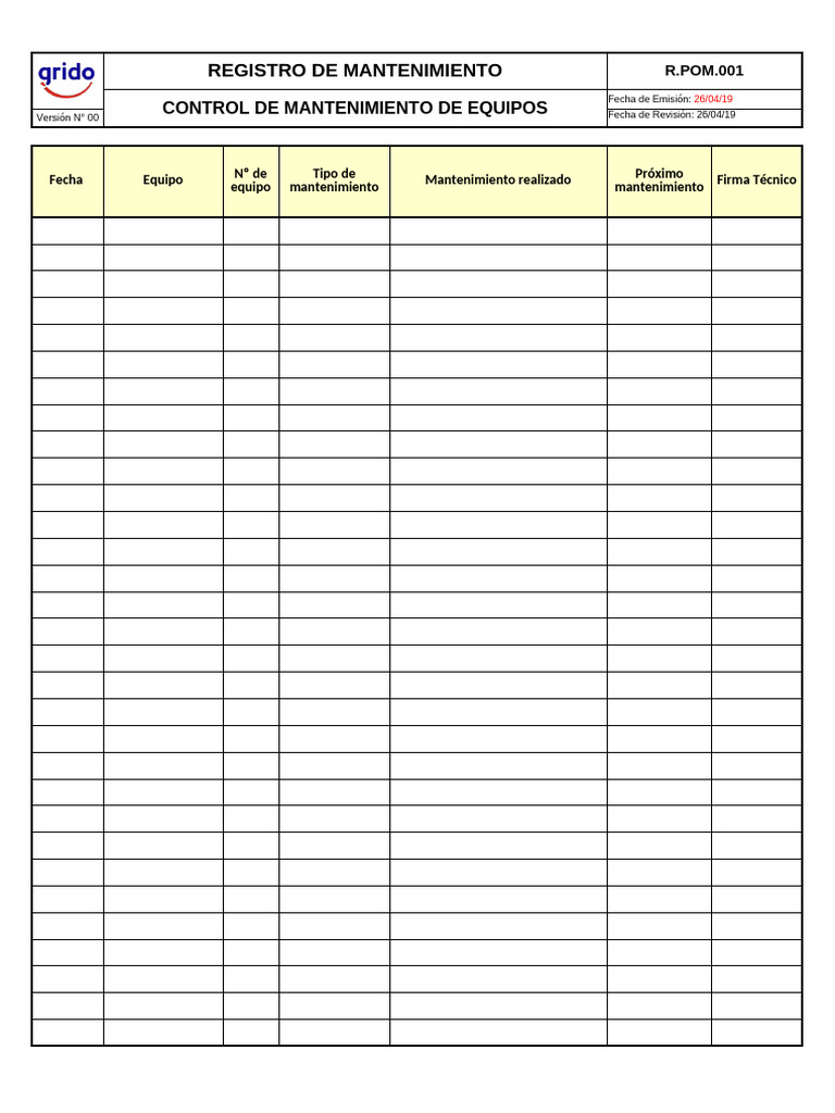 Mantenimiento de Equipos | PDF