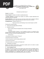 Grade 7 Science Lesson Plan: Use of Models | PDF | Learning | Lesson Plan