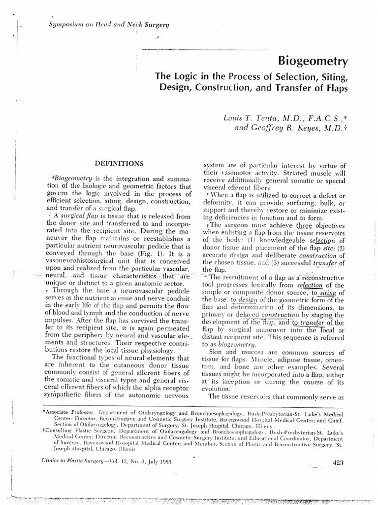 Biogeometry of Flaps | PDF