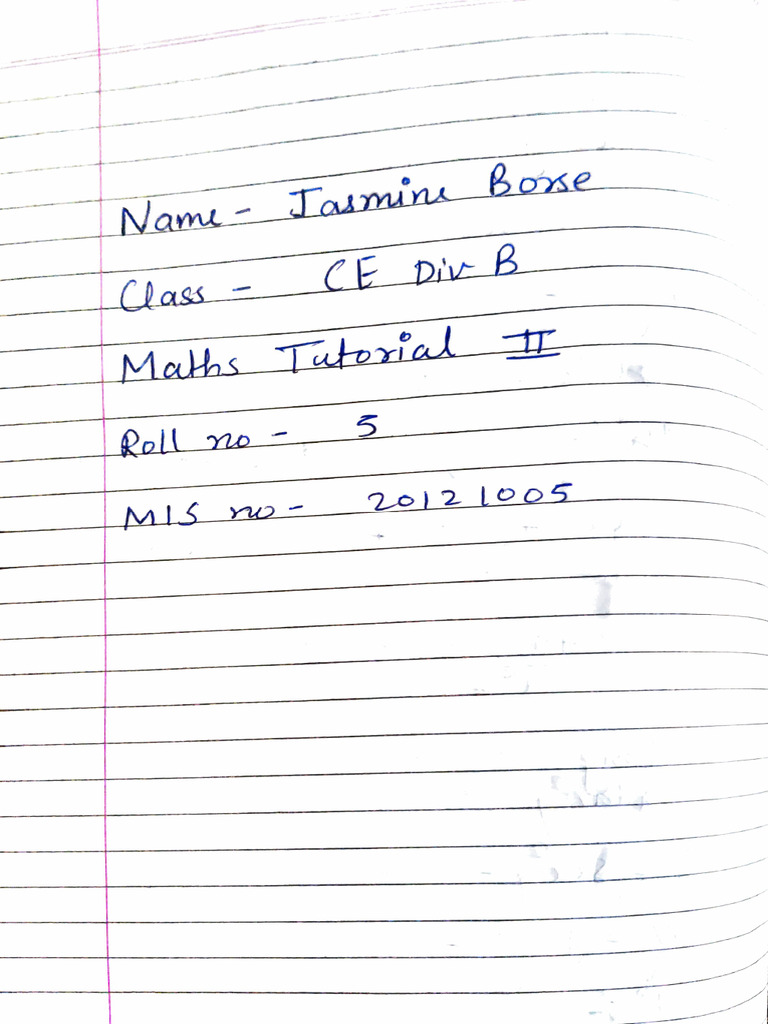 Maths Tutorial 2 | PDF