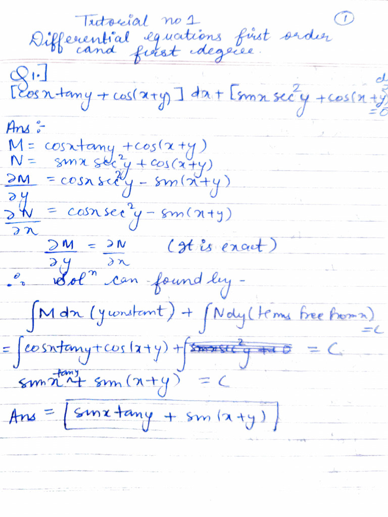 Maths Tutorial 1 | PDF