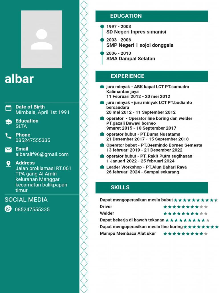 Dokumen CV ALBAR | PDF