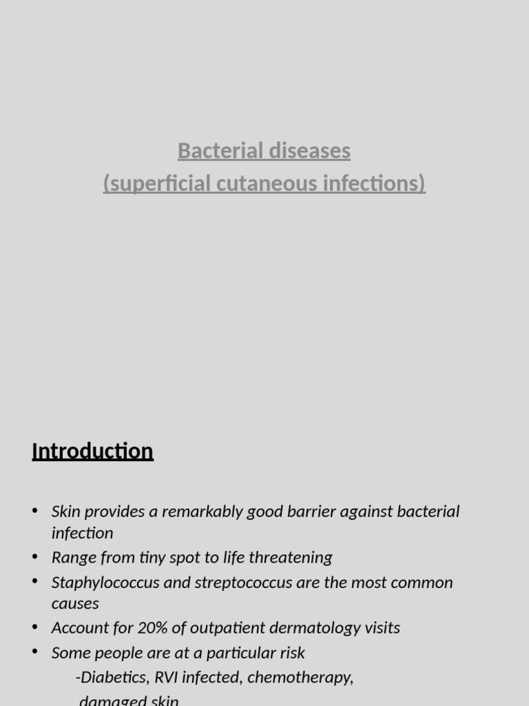 Overview of Bacterial Skin Infections | PDF | Infection ...
