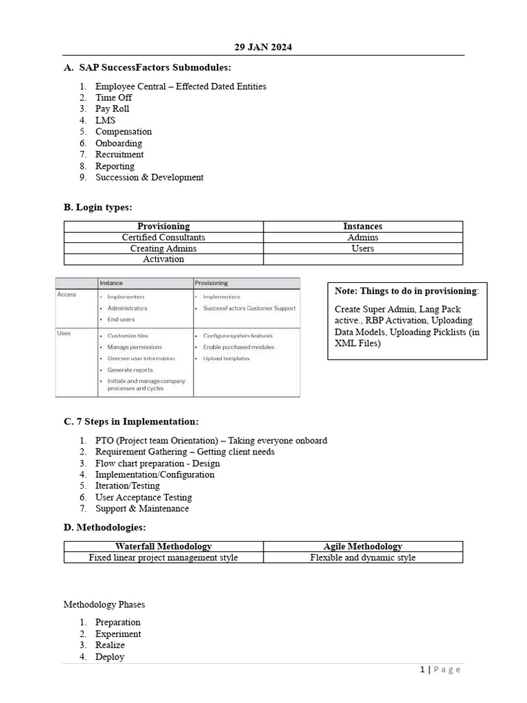 SAP SuccessFactors Notes | PDF | Xml | Data Model