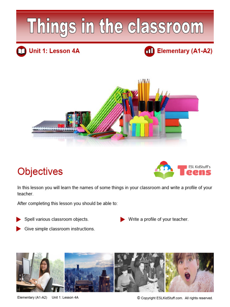 A1 Unit1 Lesson4A US Eai | PDF | Classroom | Learning