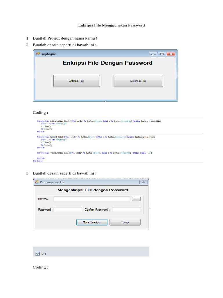Eknripsi File Dengan Password | PDF | Filename | Computer Programming