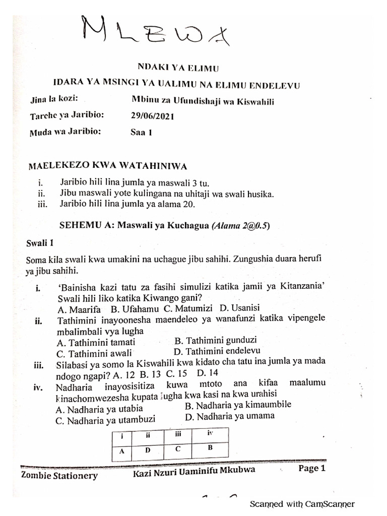 LC221 Past Papers Full | PDF
