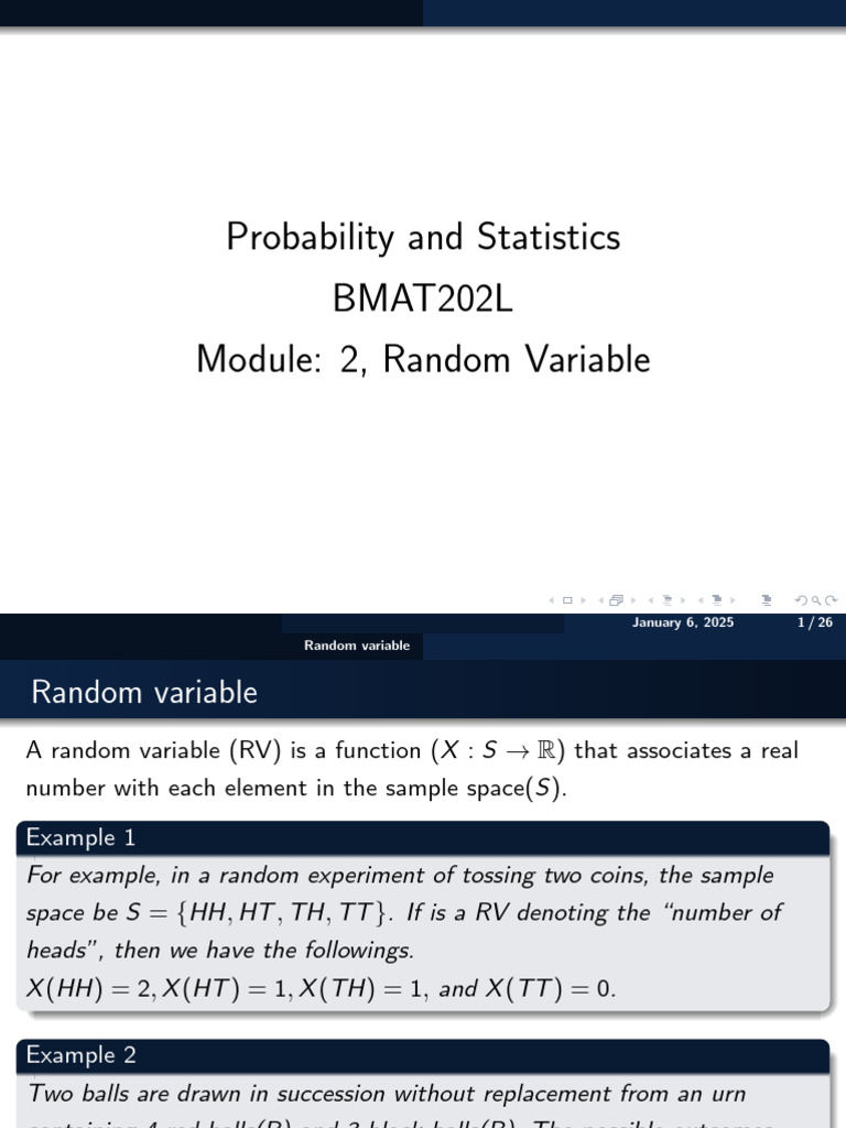 4-Random Variables - Introduction and Motivation-06-01-2025 | PDF ...