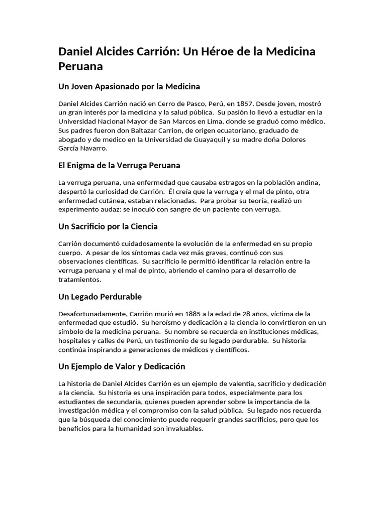 Daniel Alcides Carrión | PDF