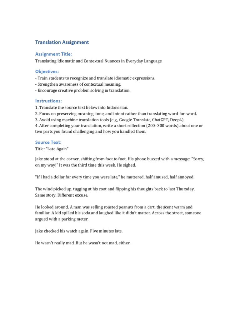 Translation_Assignment_Late_Again | PDF