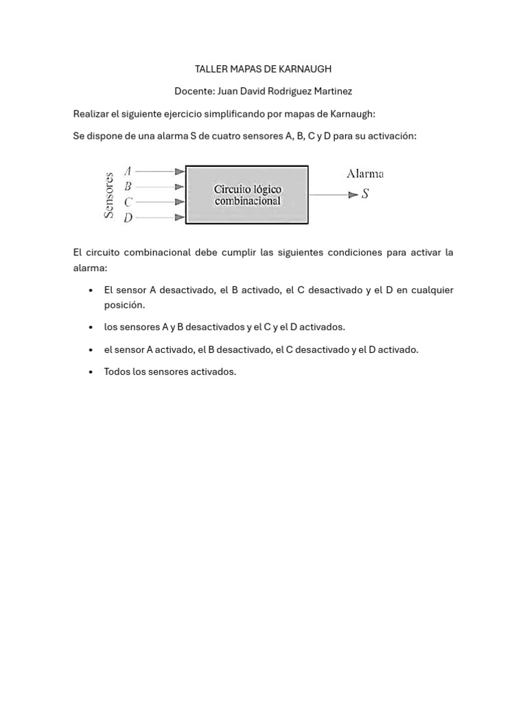Ejercicio Mapas de Karnaugh | PDF