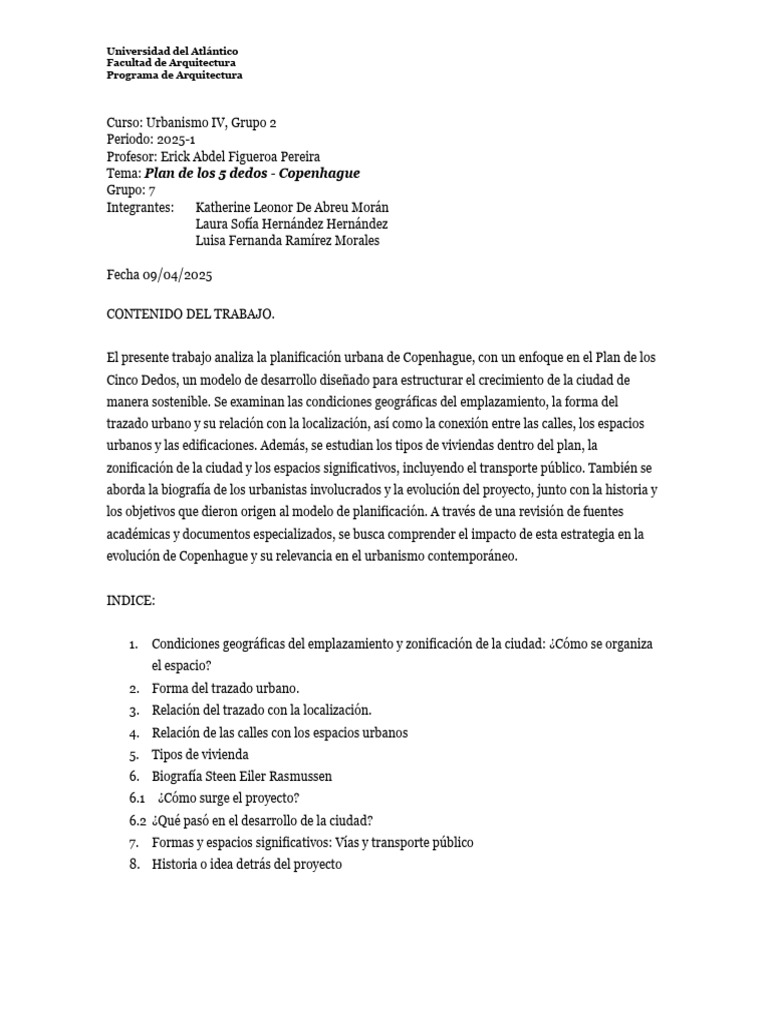 Plan de Los 5 Dedos-Copenhague | PDF | Copenhague