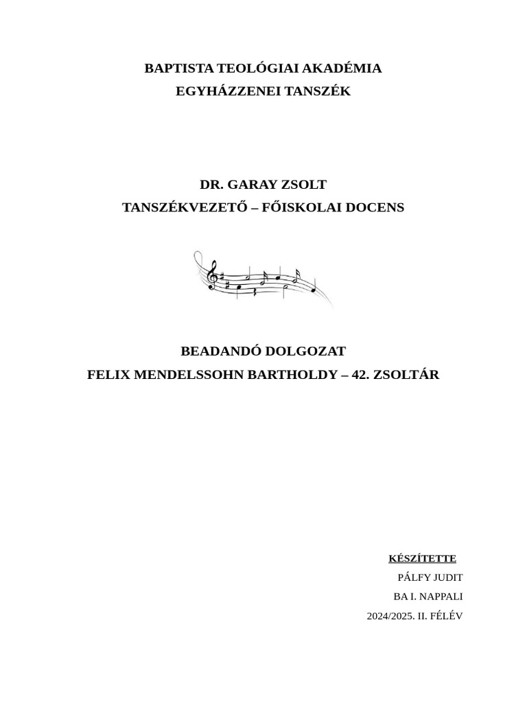 Zsoltár Elemzés | PDF