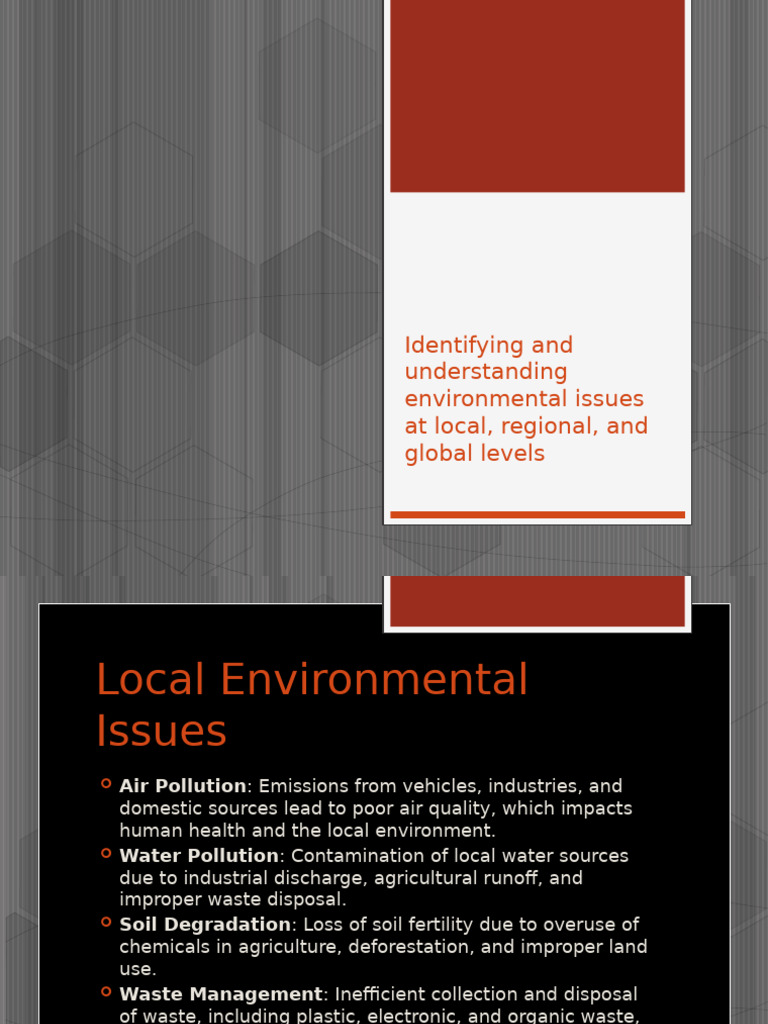 5-Identifying and Understanding Environmental Issues at Local | PDF | Climate Change ...