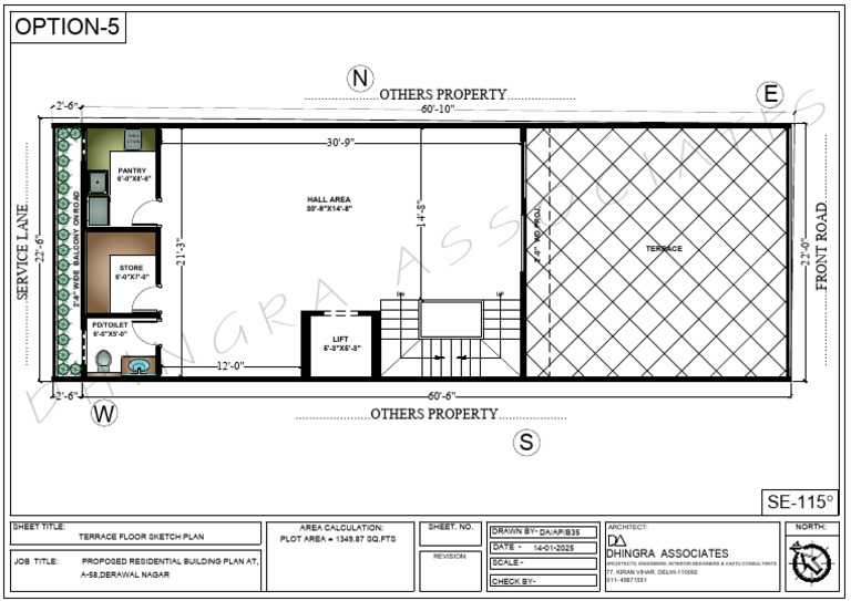 Terrace Floor Plan for Residential Building | PDF