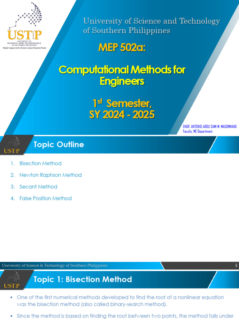 MEP 502a - Topic 2 - Roots of Equations | PDF | Algorithms And Data ...