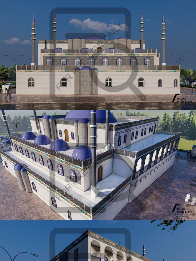 Masjid Ramoos Khan Elevation Design | PDF