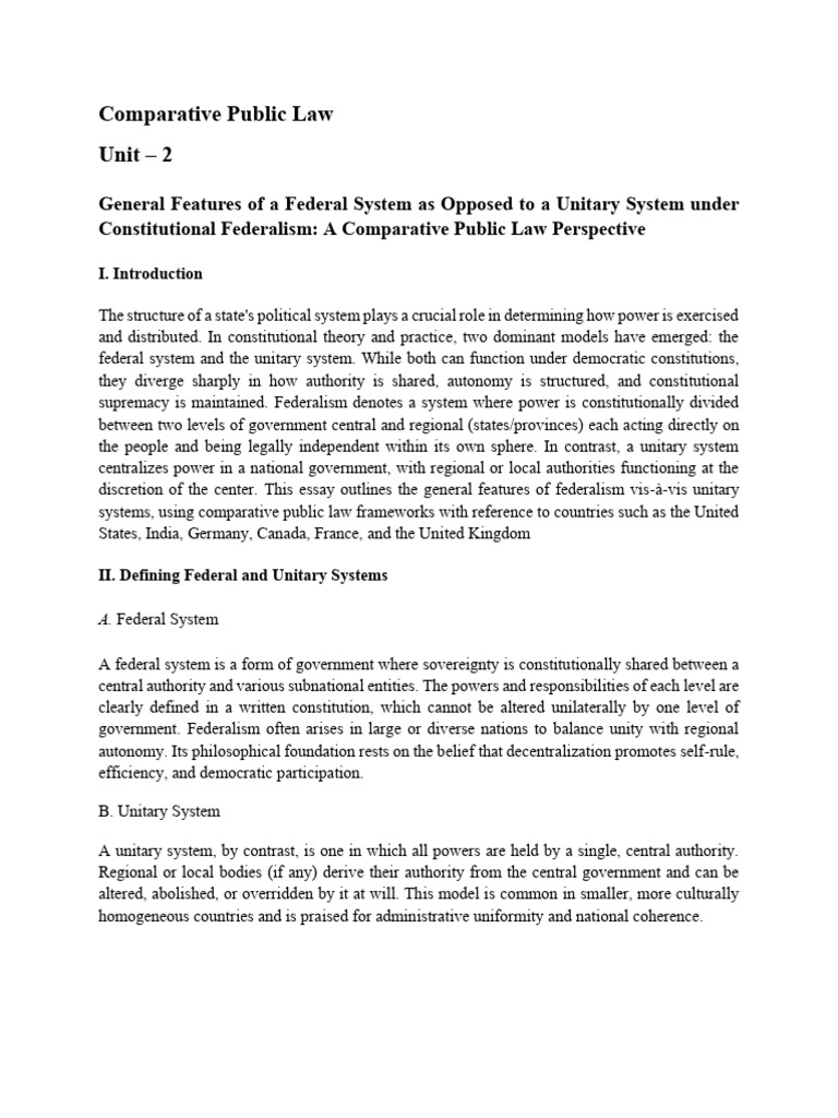 Comparative Public Law Unit 2 | PDF | Judicial Review | Rule Of Law