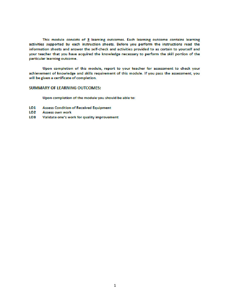 Common 1 - Apply Quality Standards | PDF