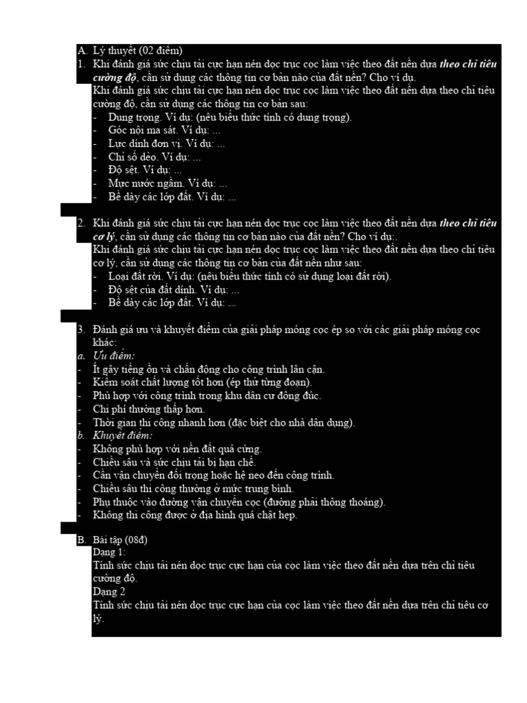 Gợi ý ôn tập K18 | PDF