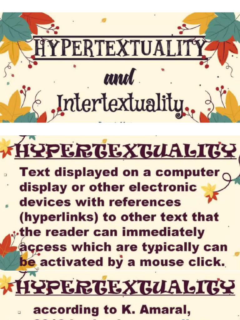 Hypertext and Intertext | PDF