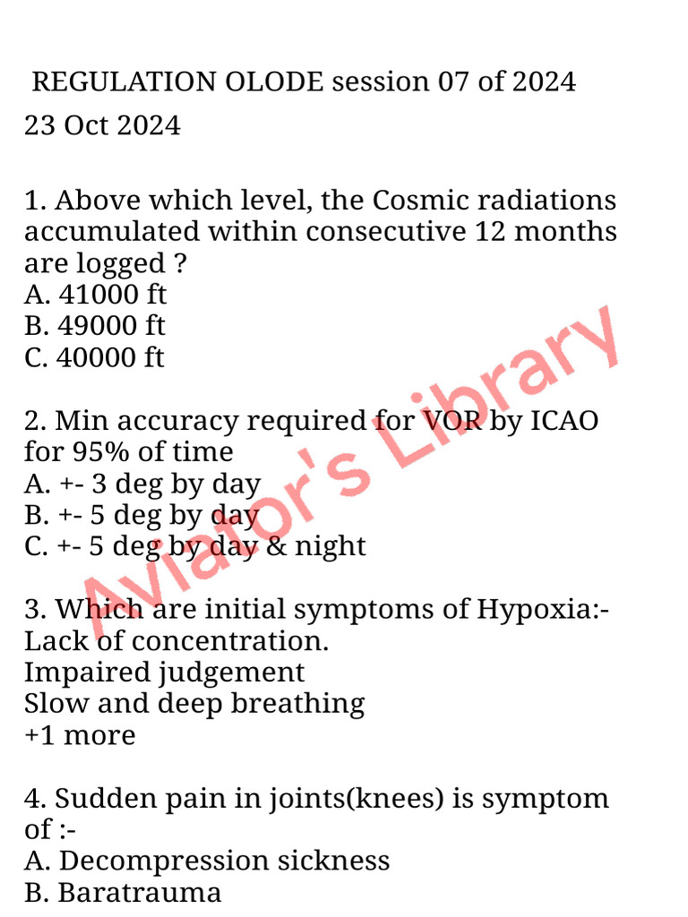 Regs Olode 07 of 2024 by Aviatorslibrary | PDF | Instrument Flight ...