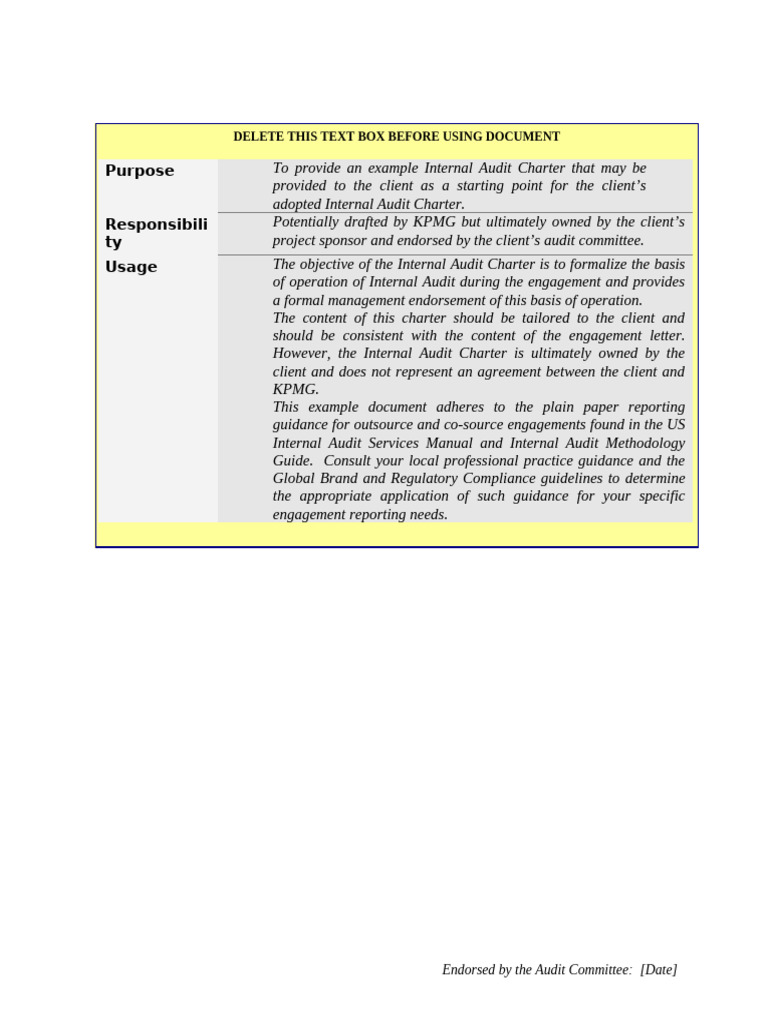 04 Internal Audit Charter v2 | PDF | Internal Audit | Audit