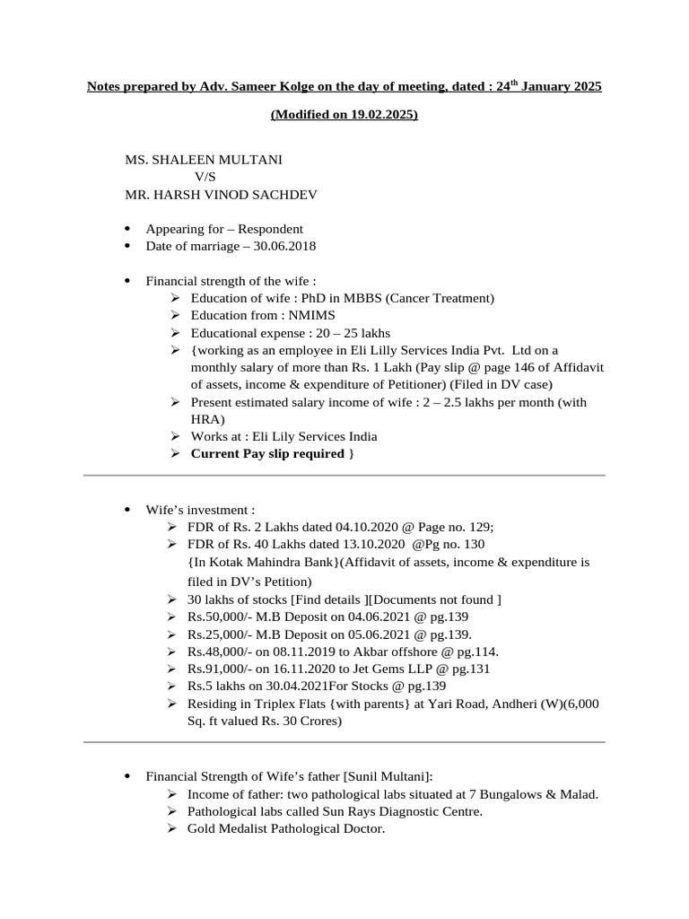 Modified Notes Prepared by Adv | PDF