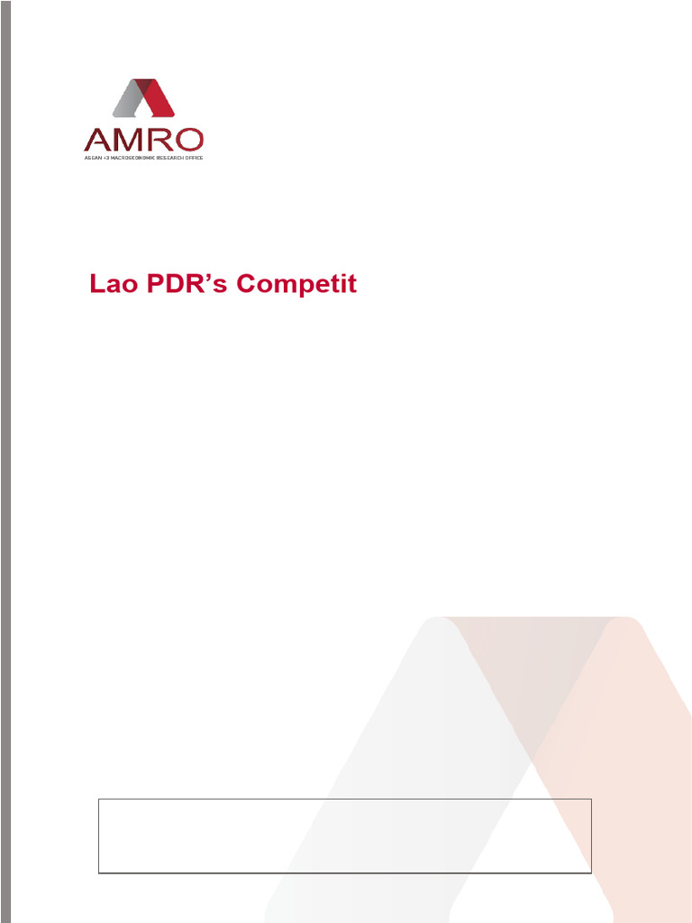 Working Paper - Lao PDR - Export Competitiveness - May 2025 | PDF ...