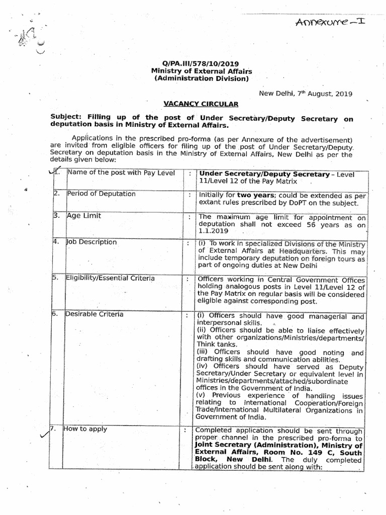 MEA Circular | PDF