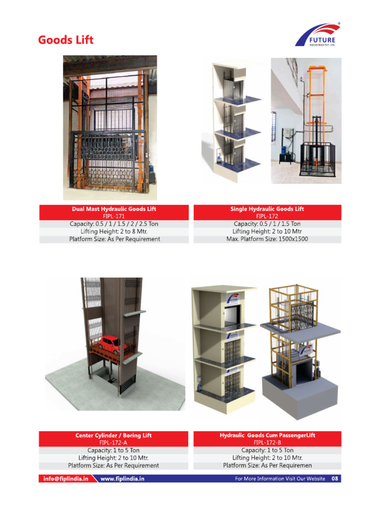 FIPL Hydraulic Lifts | PDF