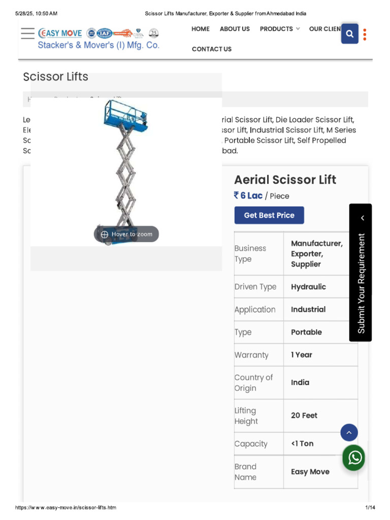 Easy Move Scissor Lifts | PDF
