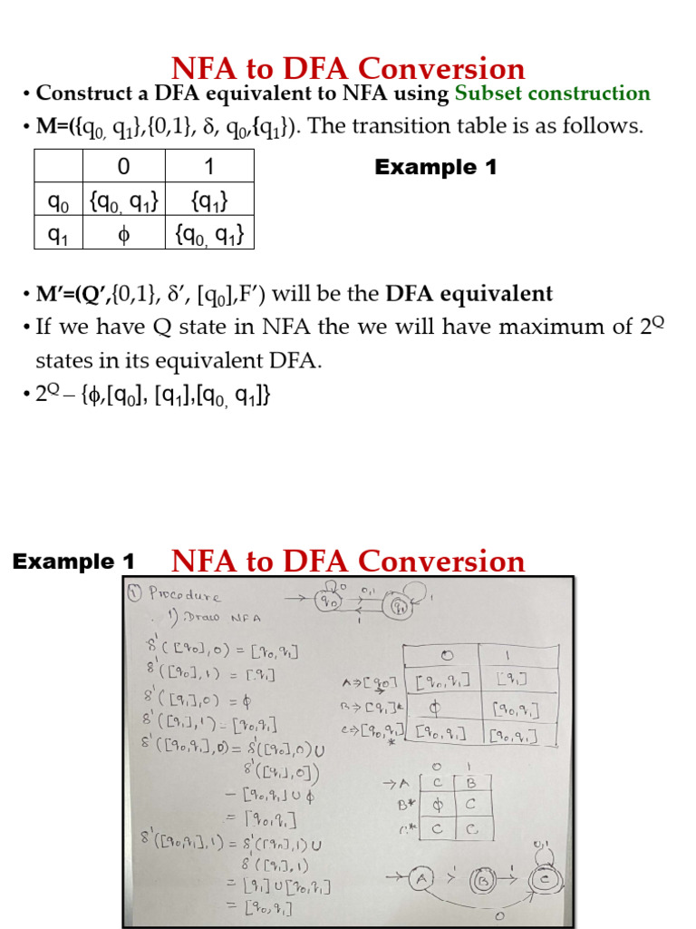 NFA to DFA Conversion Examples | PDF