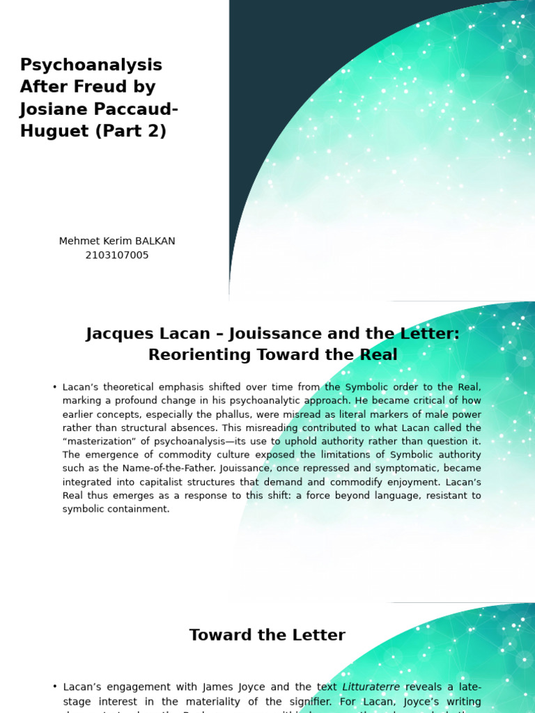 Lacan's Shift: Jouissance and Language | PDF | Jacques Lacan ...