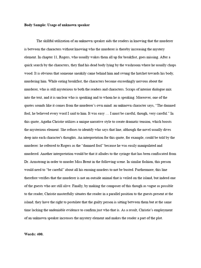 EE Body Sample | PDF