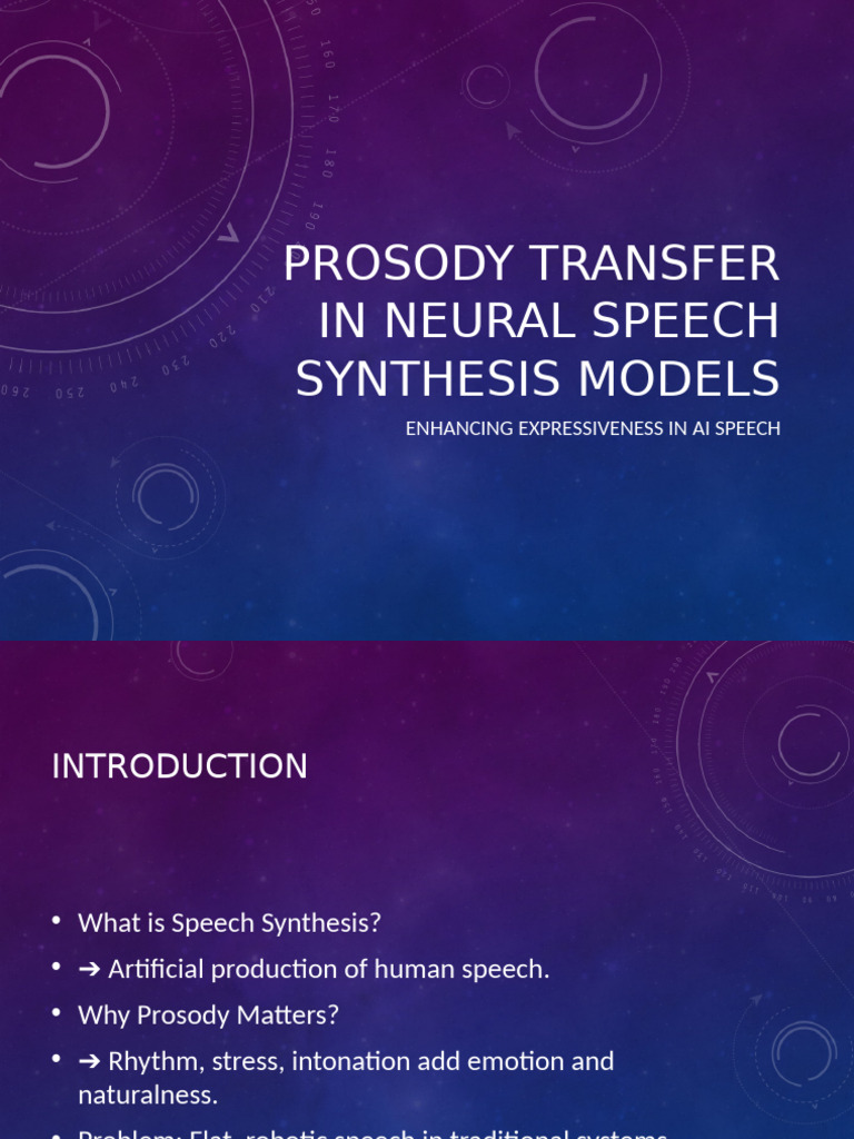 Prosody Transfer Presentation Updated | PDF