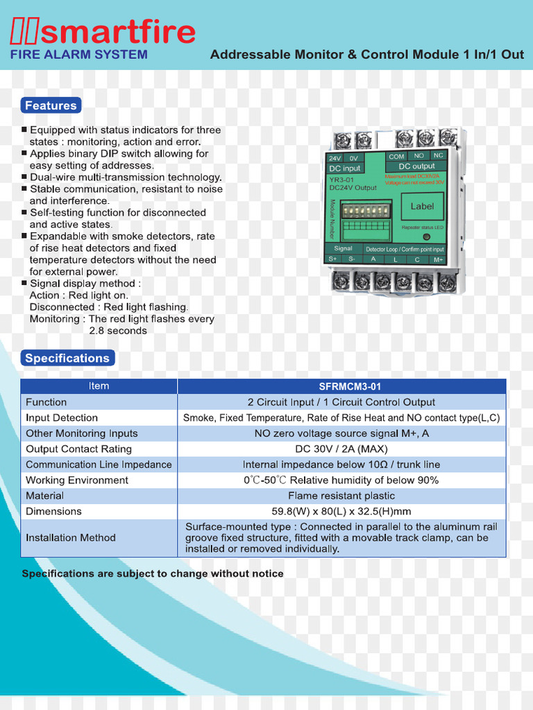 Monitor and Control Module (SFRMCM-01) | PDF