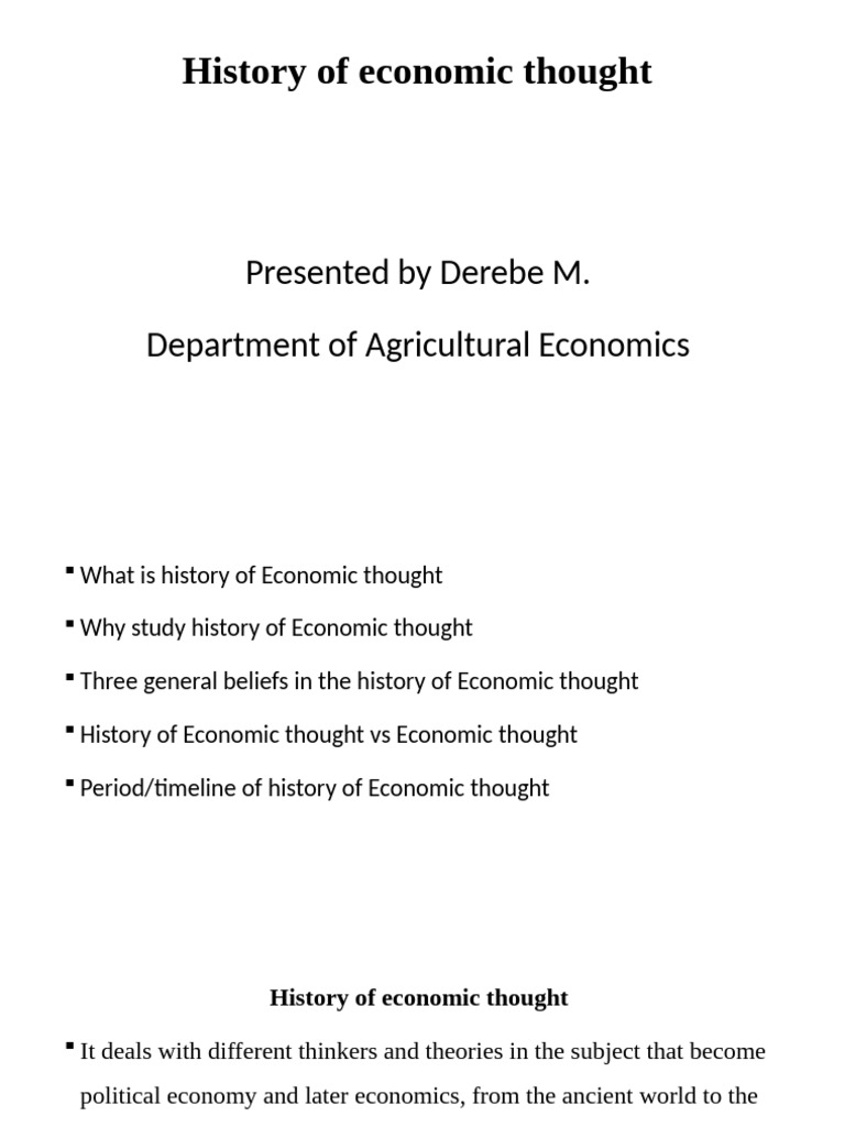 History of Economic Thought | PDF | Mercantilism | Economics