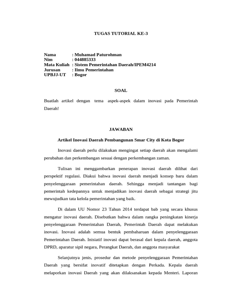 Muhamad Paturohman SPD_TTM 3_IPEM4214 | PDF