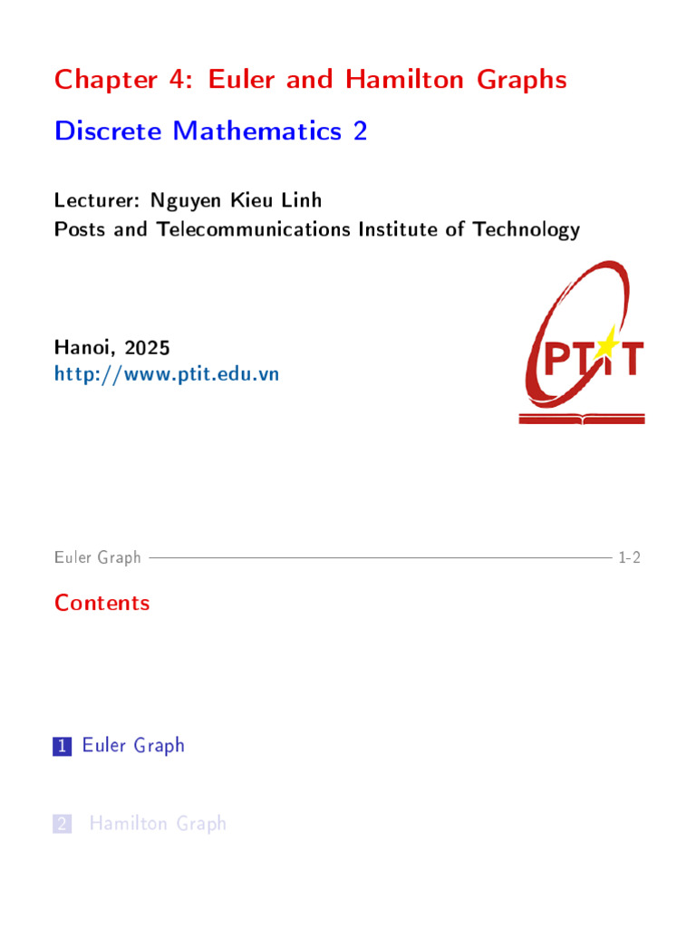 Euler and Hamilton Graphs Explained | PDF | Vertex (Graph Theory ...