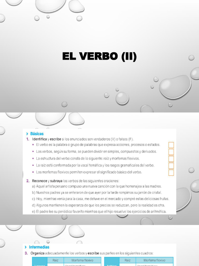 Lenguaje - 2do - El Verbo (II) | PDF