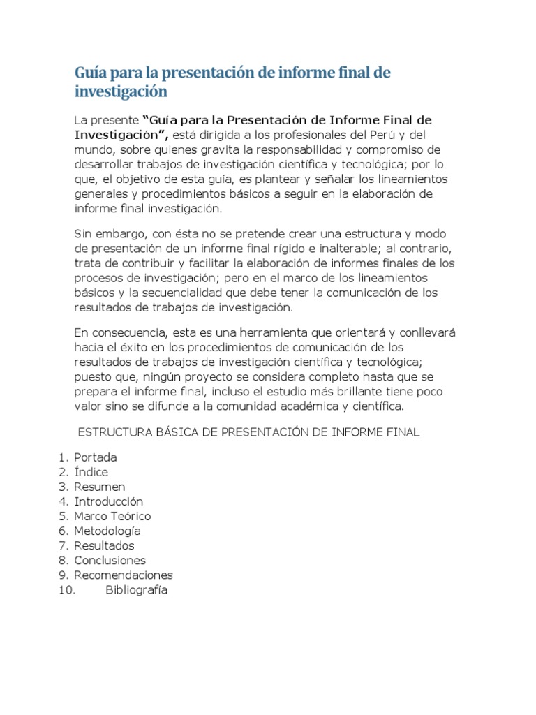 Informe Formal | Metodología | Teoría