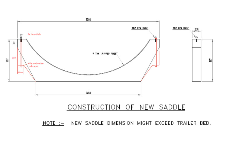 NEW SADDLE FABRICATION - 01-Option B-Commneted | PDF