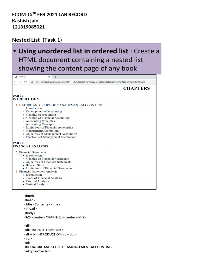 Ecom 15TH Feb 2021 Lab Record | PDF