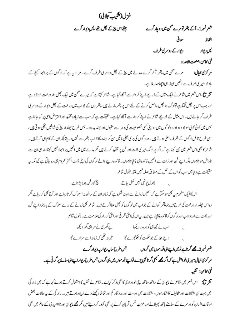 Shakaib Jalali Ghazal | PDF