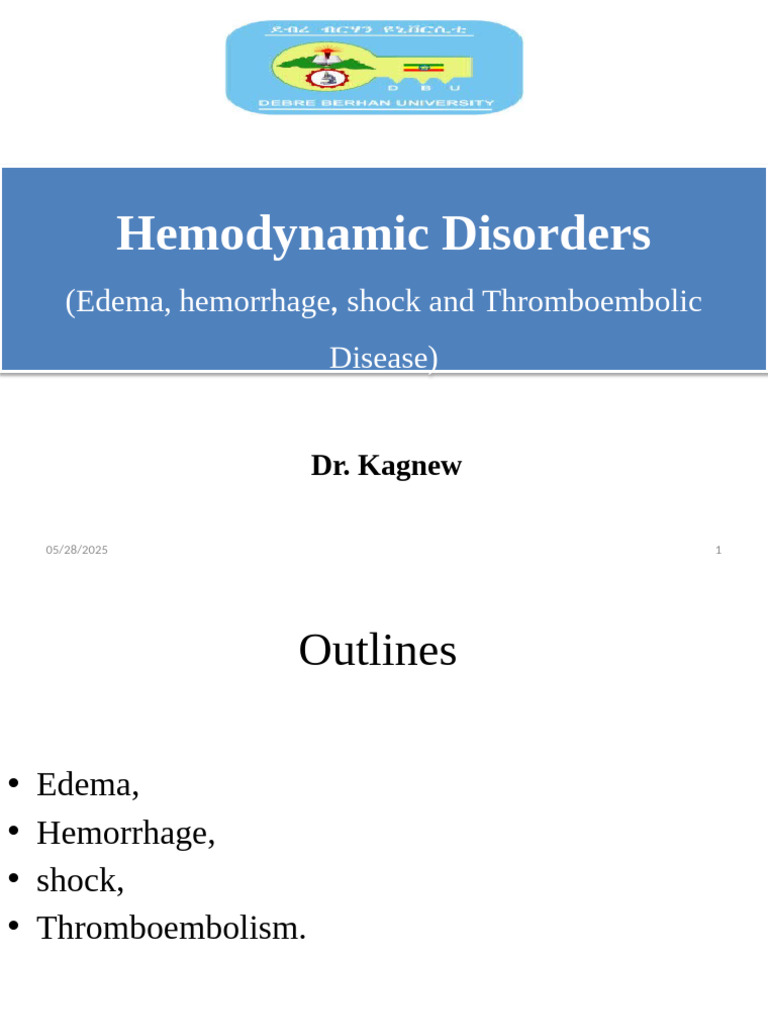 Hemodynamic Disorders, Thromboembolic Disease | PDF | Shock (Circulatory) | Thrombus