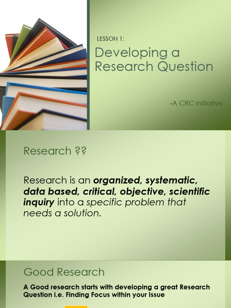 MODULE 2-Finding A Research Question. | PDF | Question | Methodology